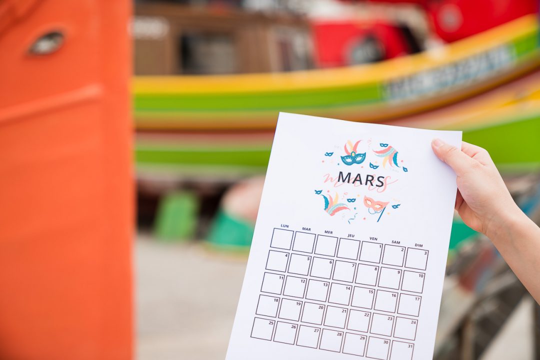 Calendrier Mars + Kit à imprimer // La Penderie de Chloé, blog lifestyle